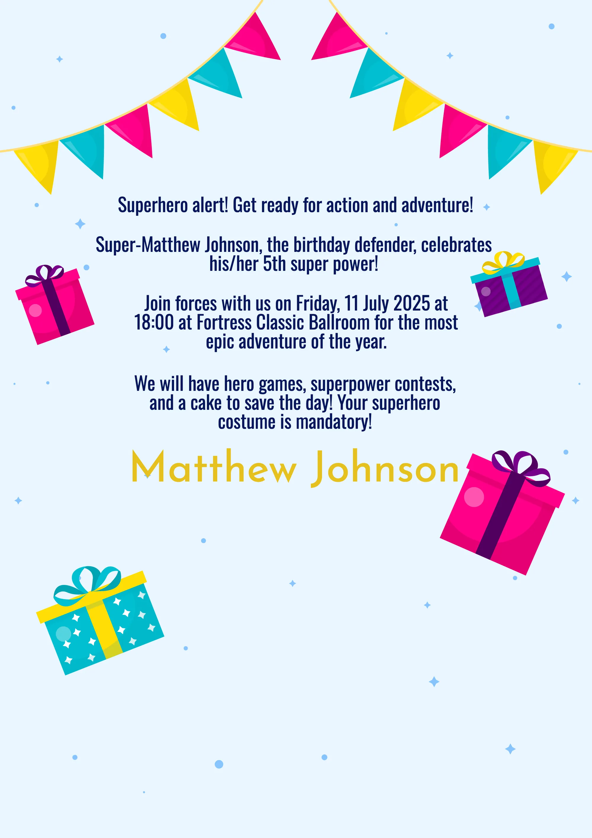 Childhood Carnival - A Colorful and Cheerful Invitation